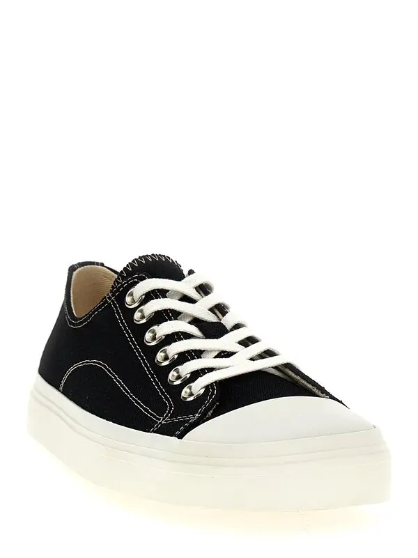 Moschino Canvas Lace-up Square Toe Sneakers