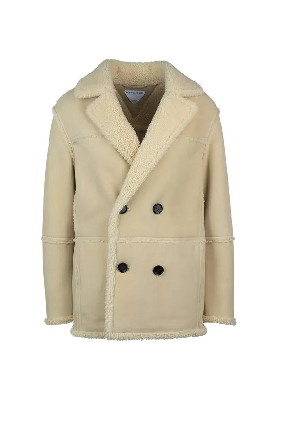 Bottega Veneta Shearling Lined Double-breasted Coat