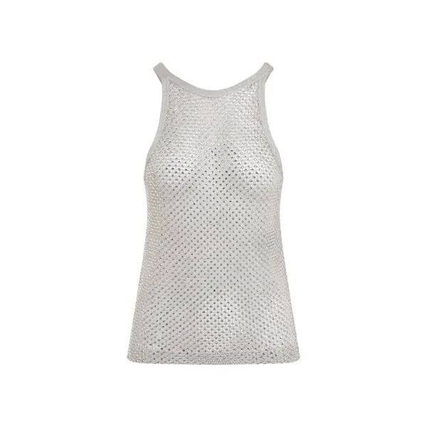 TOM FORD Lurex Knit Top With Rhinestones