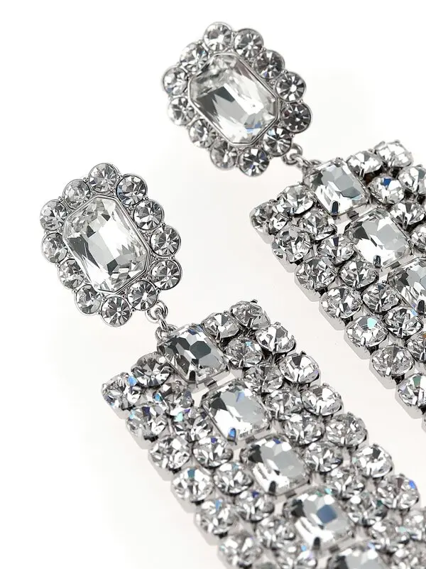 SELF-PORTRAIT Multi Crystal Droplet Dangle Earrings