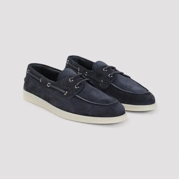 Prada Allacciate Lace-up Suede Shoes - Blue