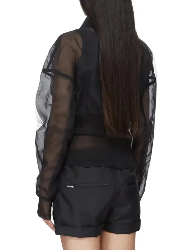 Rick Owens Cropped Dracucollar Bomber Jacket - Black