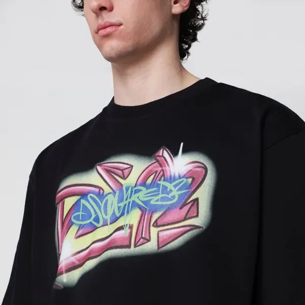 Dsquared2 Rebel Tags Loose-fit Cotton T-shirt