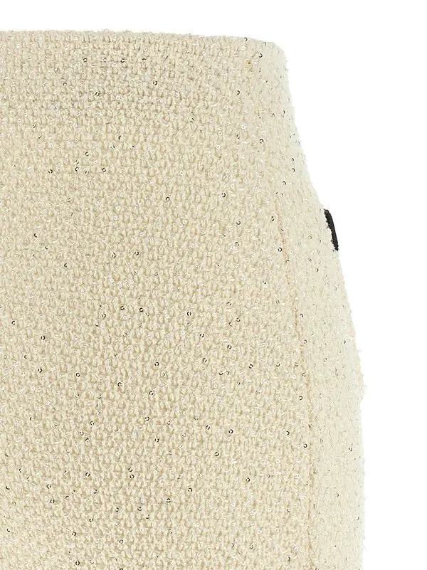 SELF-PORTRAIT Sequin Knit Mini Skirt
