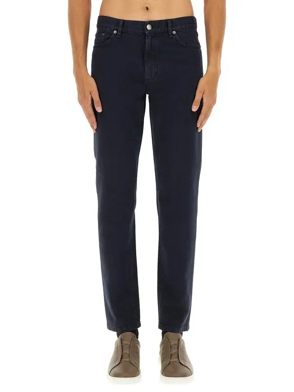 Zegna Slim Fit Denim Jeans - Black