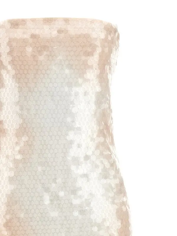 Sportmax Stemma Off-the-shoulder Sequined Dress - Pink