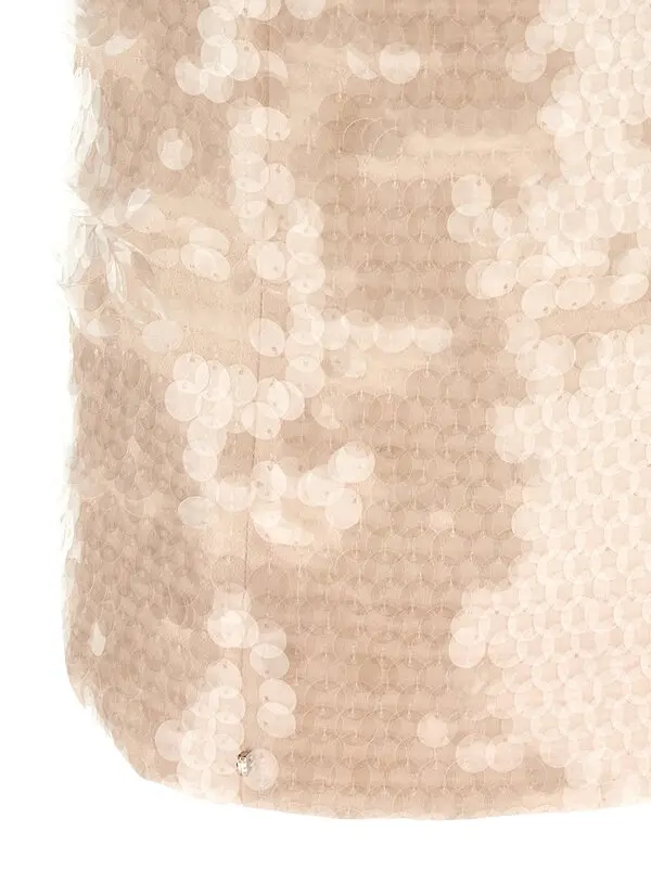 Sportmax Stemma Off-the-shoulder Sequined Dress - Pink
