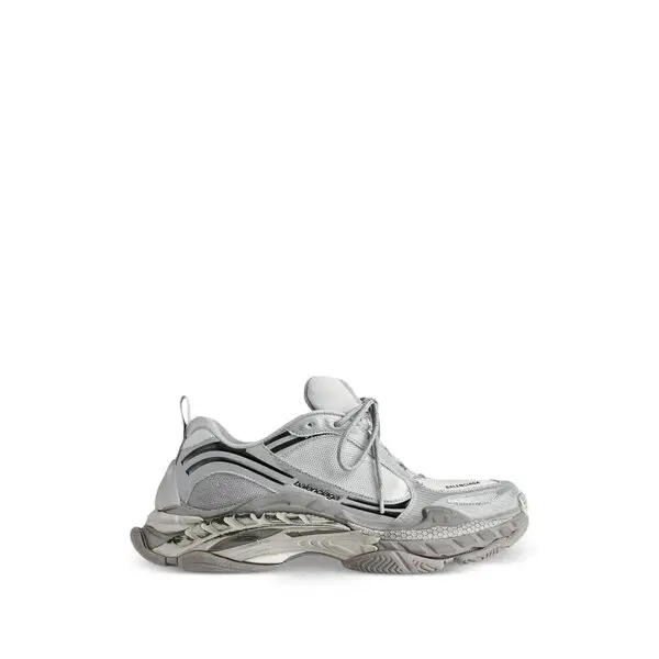 Balenciaga Grey Lace-up Low-top Trainers - Gray