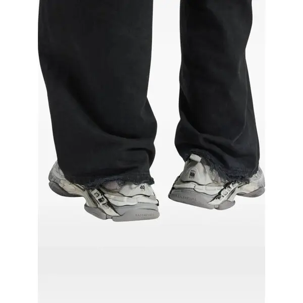 Balenciaga Grey Lace-up Low-top Trainers - Gray