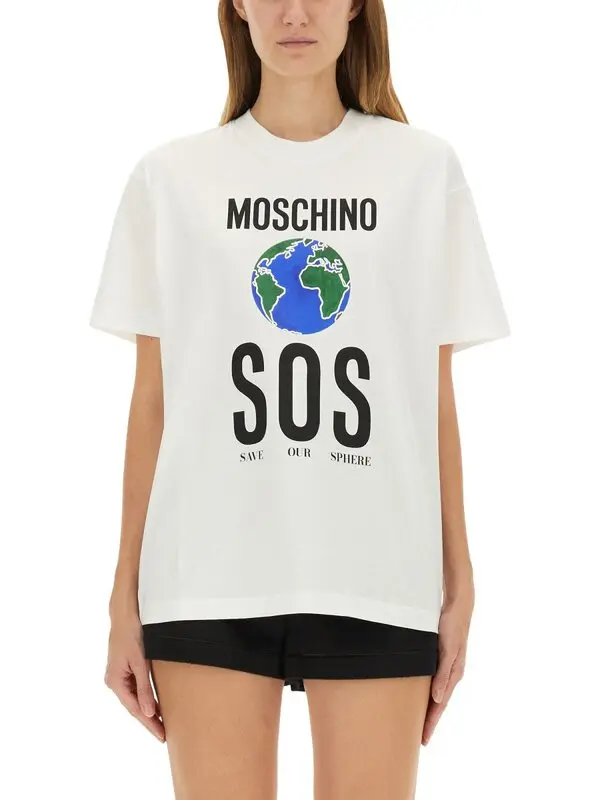 Moschino Printed T-shirt - White
