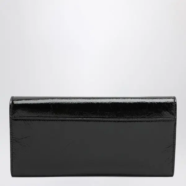 ROGER VIVIER Belle Vivier Patent Leather Wallet With Chain - Black