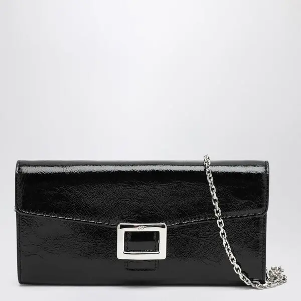 ROGER VIVIER Belle Vivier Patent Leather Wallet With Chain