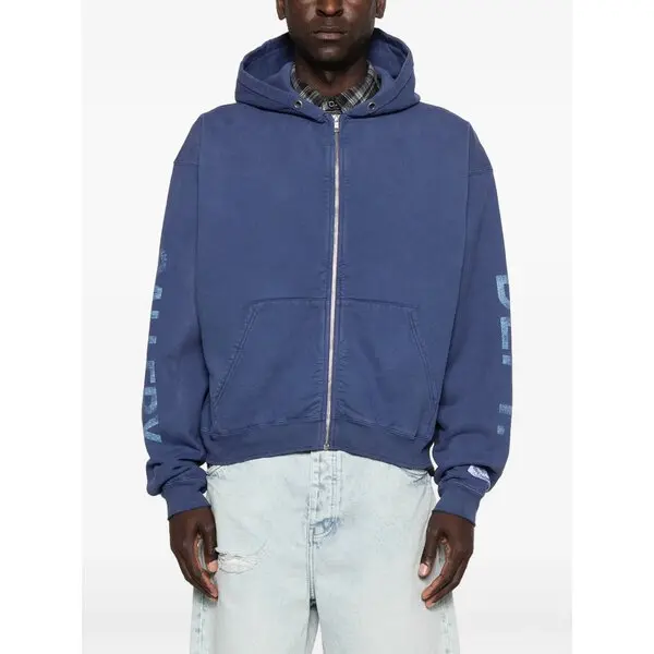 GALLERY DEPT. Zip-up Logo Print Hoodie