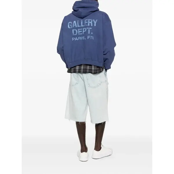 GALLERY DEPT. Zip-up Logo Print Hoodie
