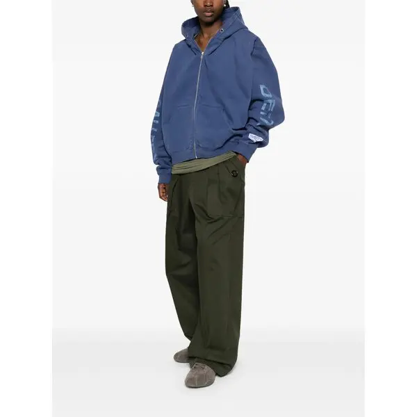 GALLERY DEPT. Zip-up Logo Print Hoodie