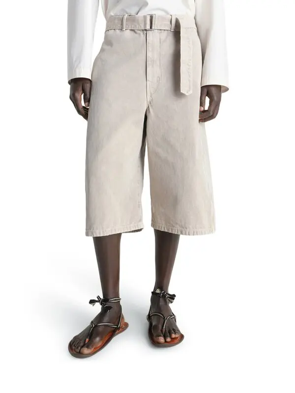 LEMAIRE Snow-effect Denim Bermuda Shorts