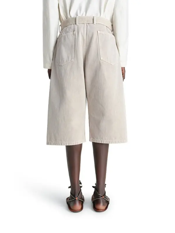 LEMAIRE Snow-effect Denim Bermuda Shorts