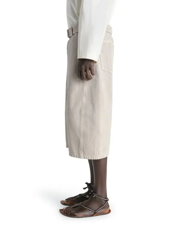 LEMAIRE Snow-effect Denim Bermuda Shorts
