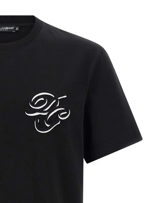 Dolce & Gabbana Double Embroidery T-shirt - Black