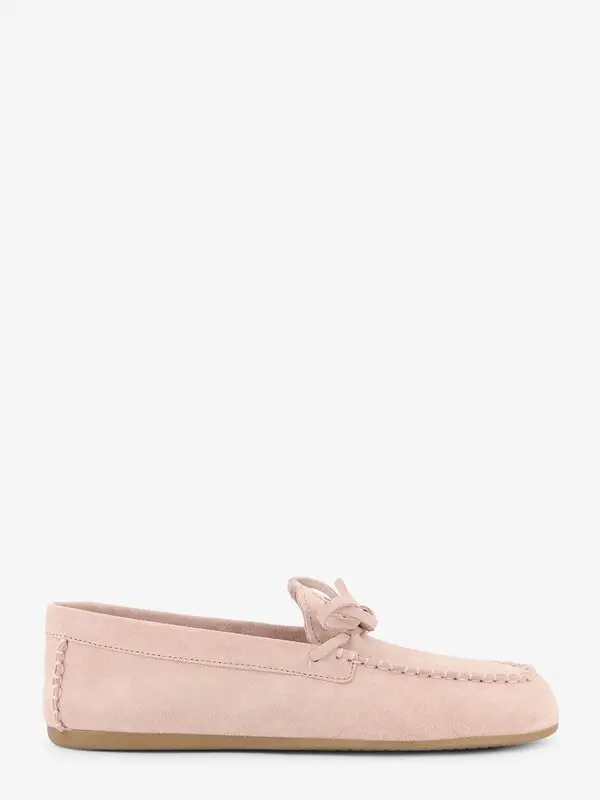Miu Miu Suede Loafers With Bow Detailing - Multicolor