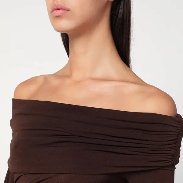 Andamane Off-the-shoulder Jersey Top