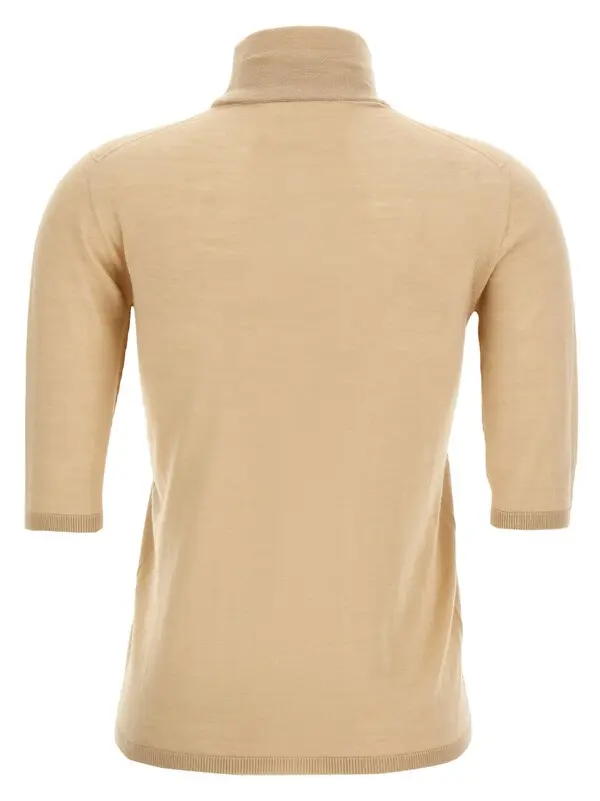 Max Mara Cecina Wool Turtleneck Sweater - Cream