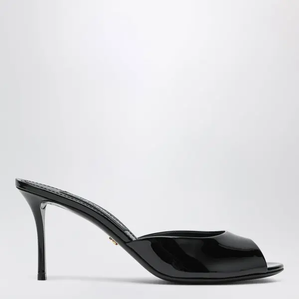 Dolce & Gabbana Keira Patent Leather Mules - Black