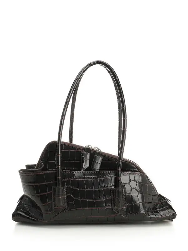 Attico La Passeggiata Small Top Handle Bag - Brown