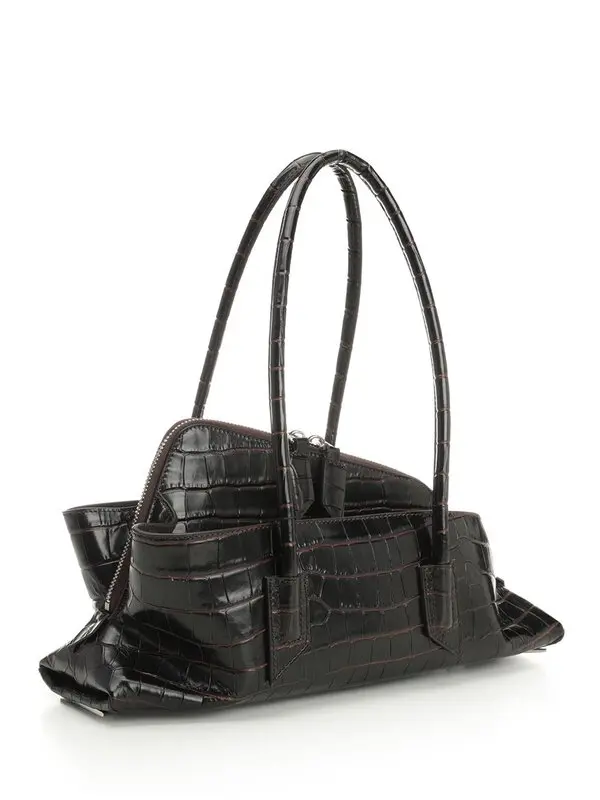 Attico La Passeggiata Small Top Handle Bag - Brown