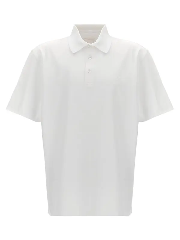 Givenchy Logo Embroidery Polo Shirt - White