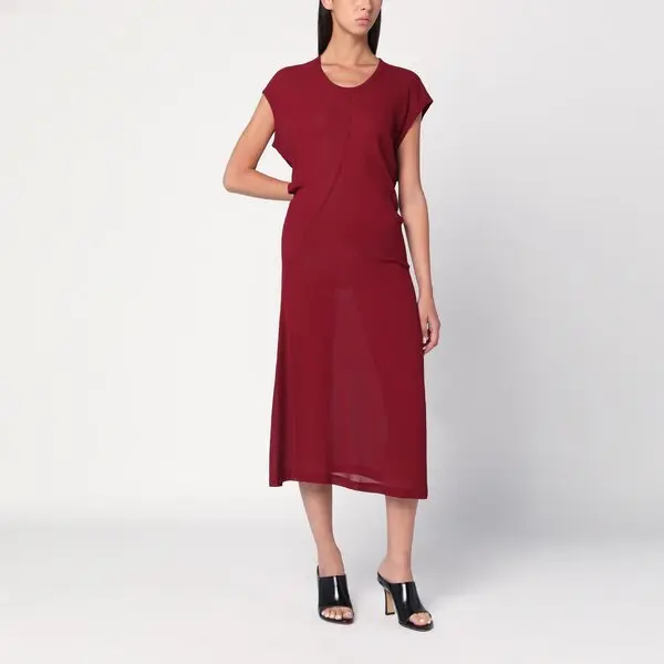 6397 S-curve Midi Dress - Red
