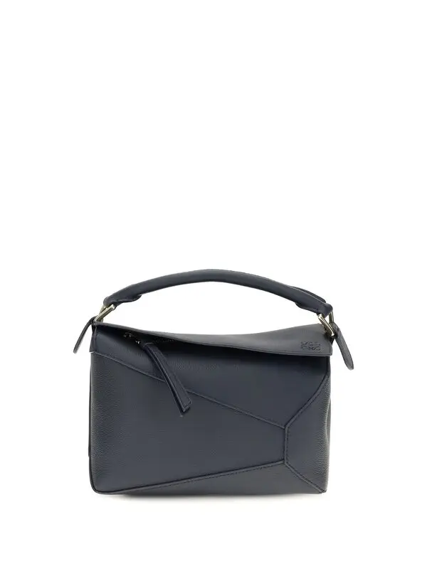 Loewe Small Grained Leather Puzzle Handbag - Blue