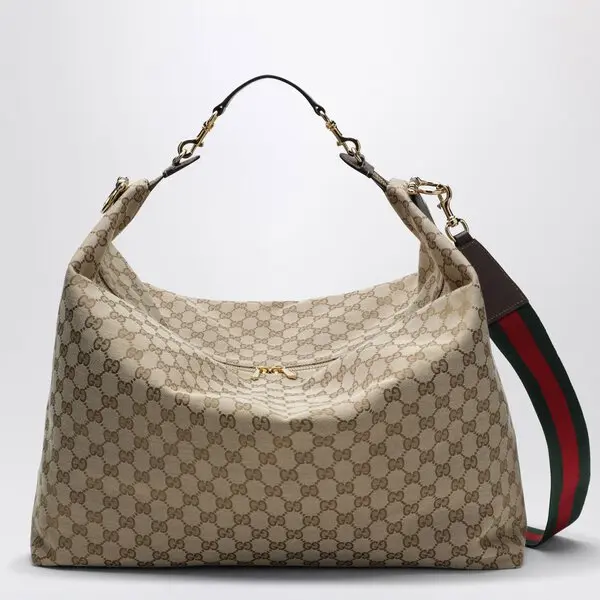 Gucci Large Brera Gg Canvas Bag - Cream