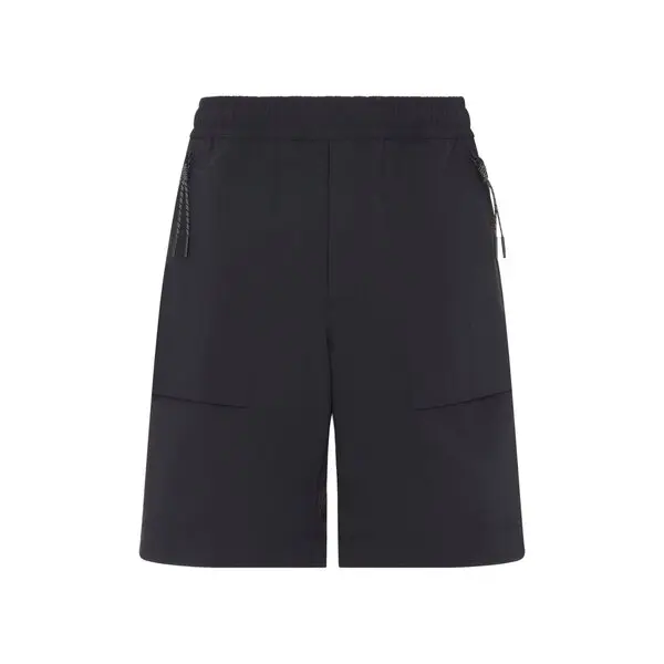 Moncler Polyester Shorts With Elastic Waist And Zipped Fastening