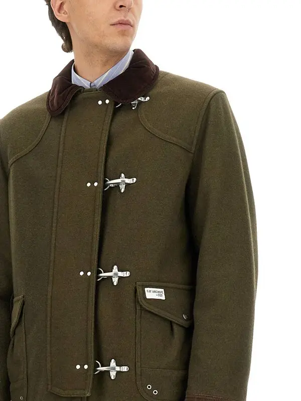 FAY Wool Blend Toggle Jacket