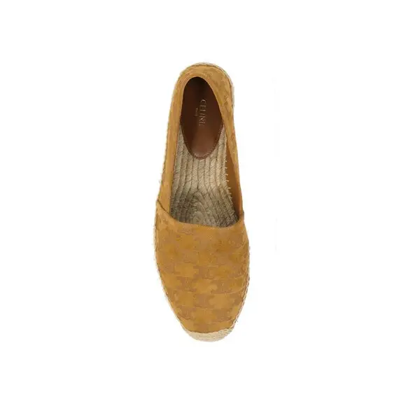 Celine Suede Espadrilles With Triomphe Logo Embossing