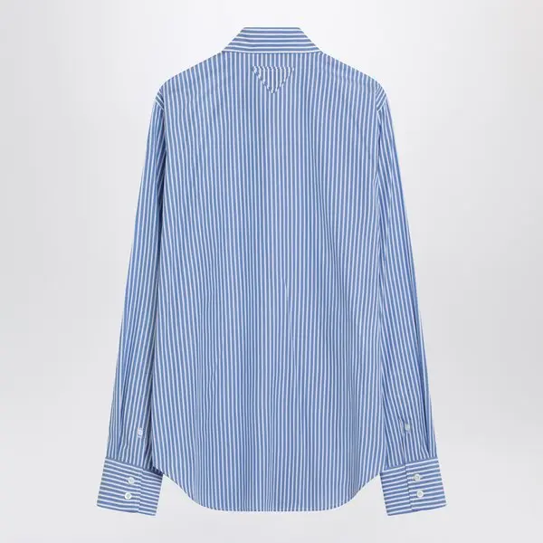 Prada Light Poplin Shirt With Rhinestone Embellishment