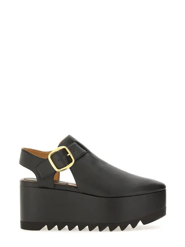 Stella McCartney Elyse Platform Sandals With Buckle Detail - Black