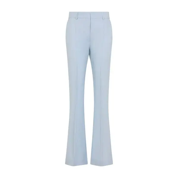 Sportmax Fragola Viscose Blend Flared Leg Pants - Blue