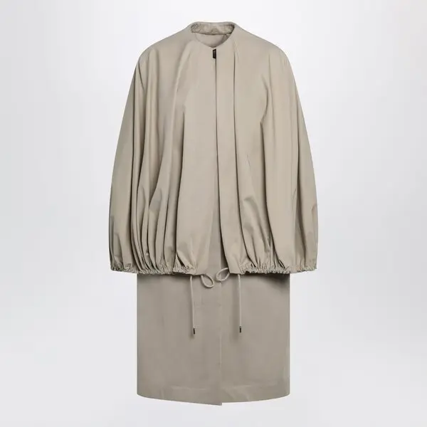 TOTEME Beige Cotton Cape Coat - Cream