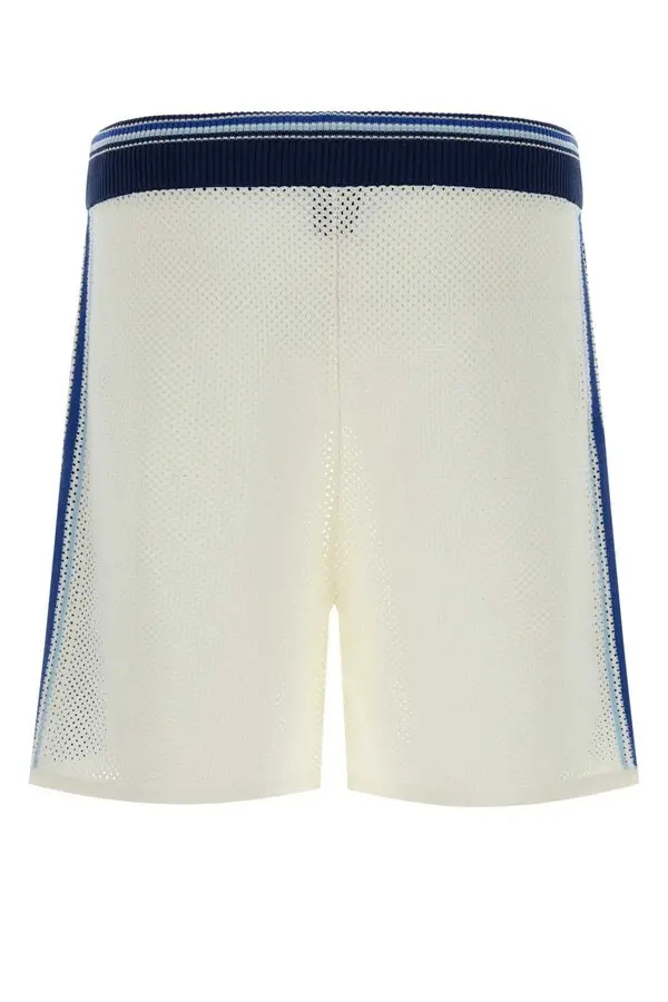 Casablanca Mesh Bermuda Shorts - White