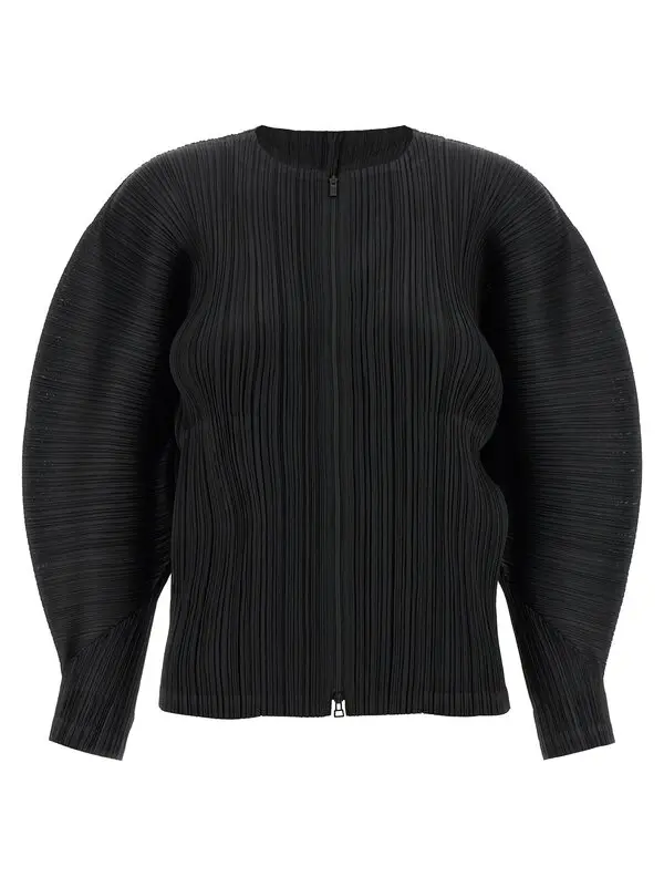 Issey Miyake Monthly Colors: April" Pleated Zip-up Jacket