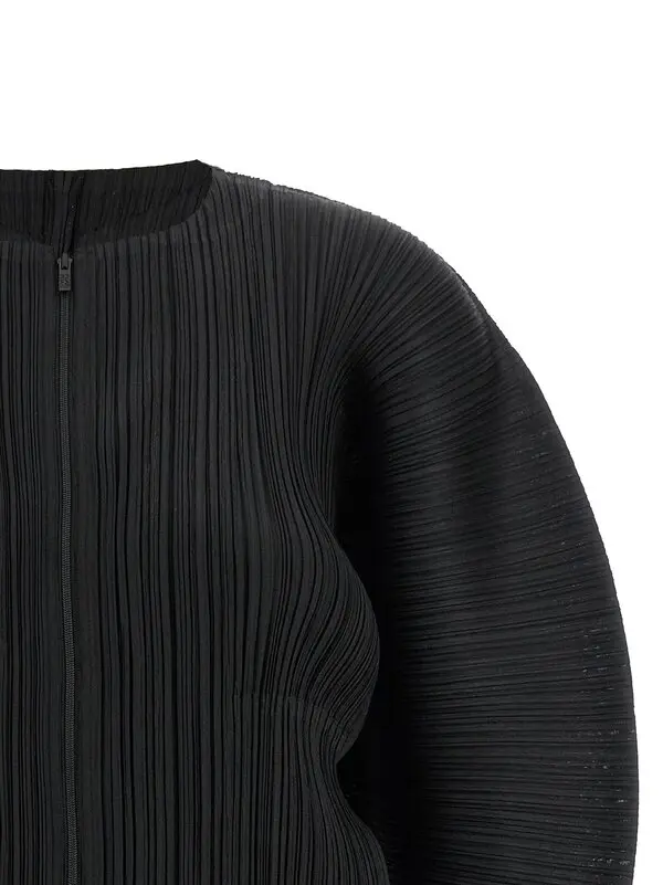 Issey Miyake Monthly Colors: April" Pleated Zip-up Jacket