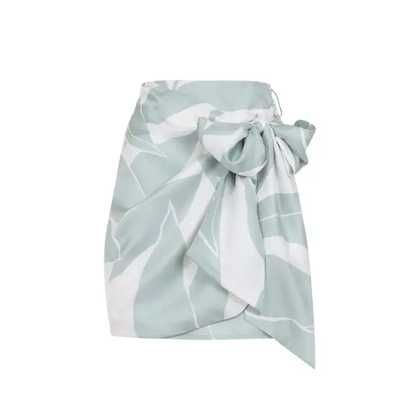 Max Mara Strano Silk Mini Skirt - Green