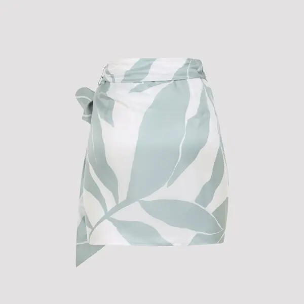 Max Mara Strano Silk Mini Skirt - Green