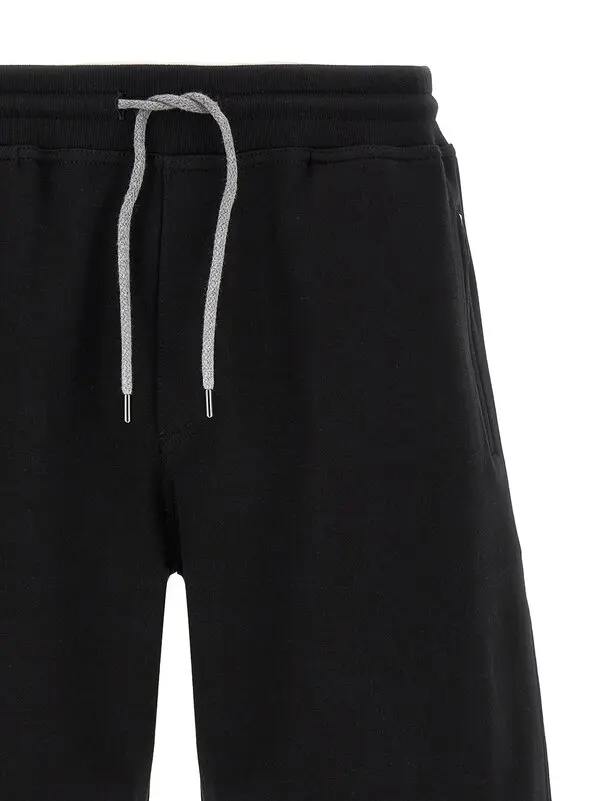 Brunello Cucinelli Cotton, Cashmere, And Silk Blend Bermuda Shorts - Black