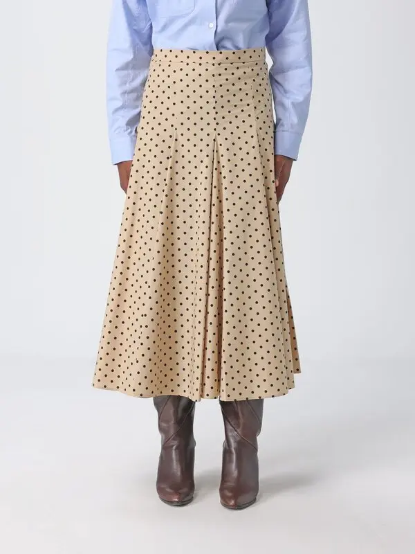 Max Mara Polka Dot Midi Skirt