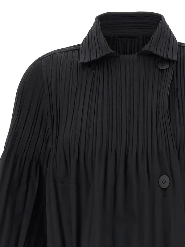 Issey Miyake Smooth Pleated Coat