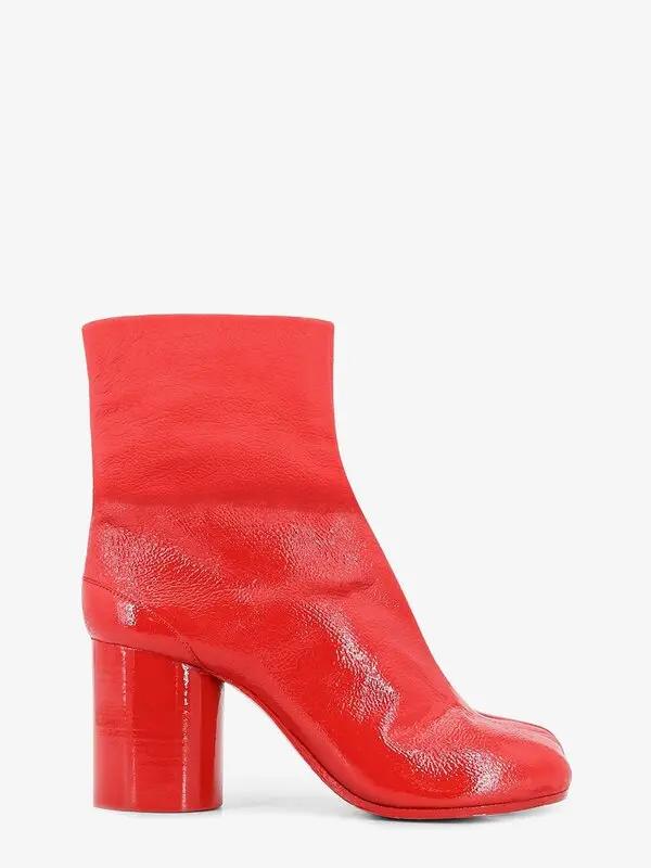 MAISON MARGIELA Red Leather Tabi Boots - Brown