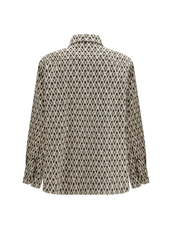 Valentino Garavani Mixed Cotton Jacquard Toute La V Jacket - Multicolor